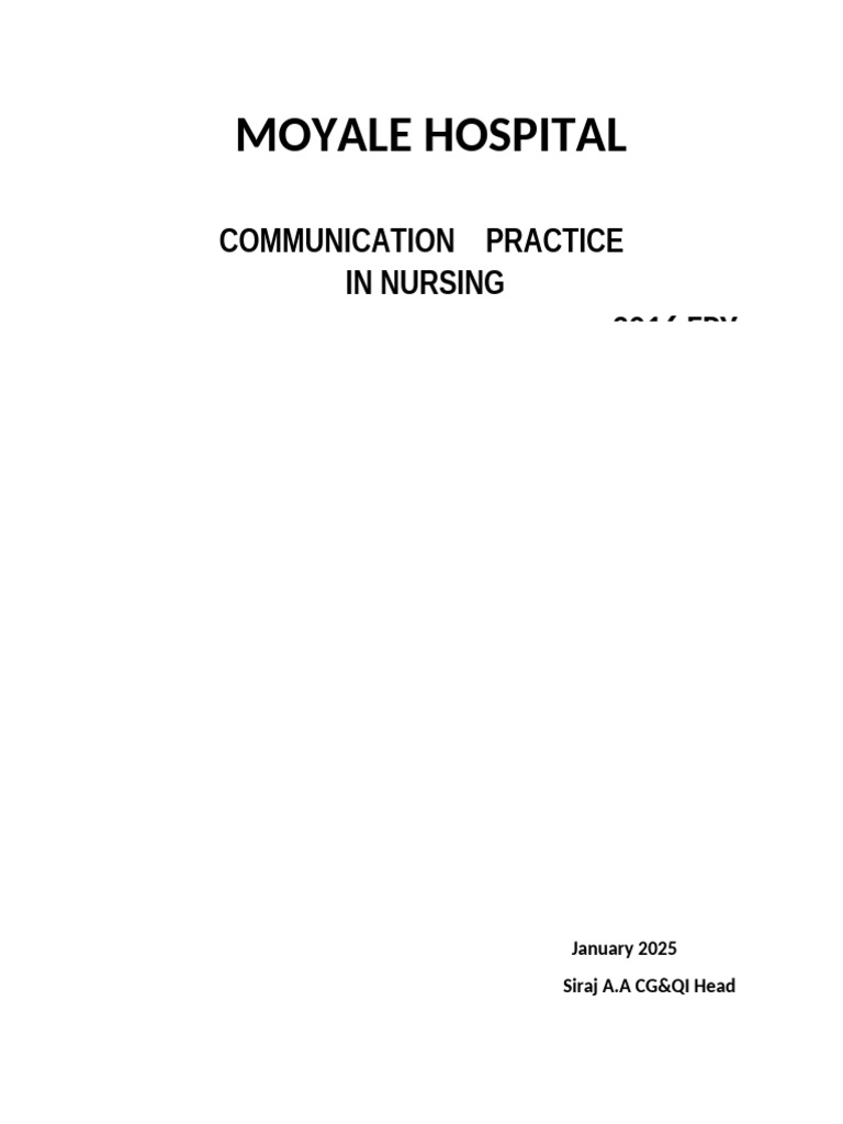Effective Communication in Nursing | PDF | Medical Error | Patient Safety