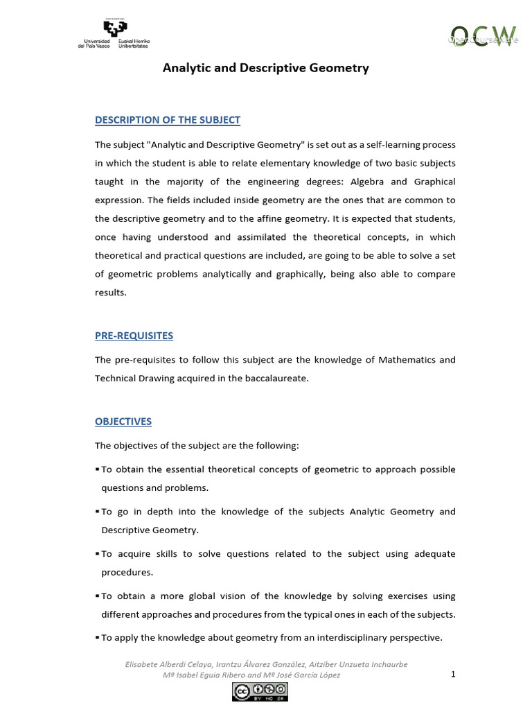 1guia_docente_LAST | PDF | Geometry | Analytic Geometry