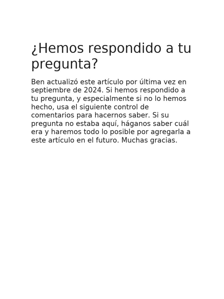 Hemos Respondido a Tu Pregunta | PDF