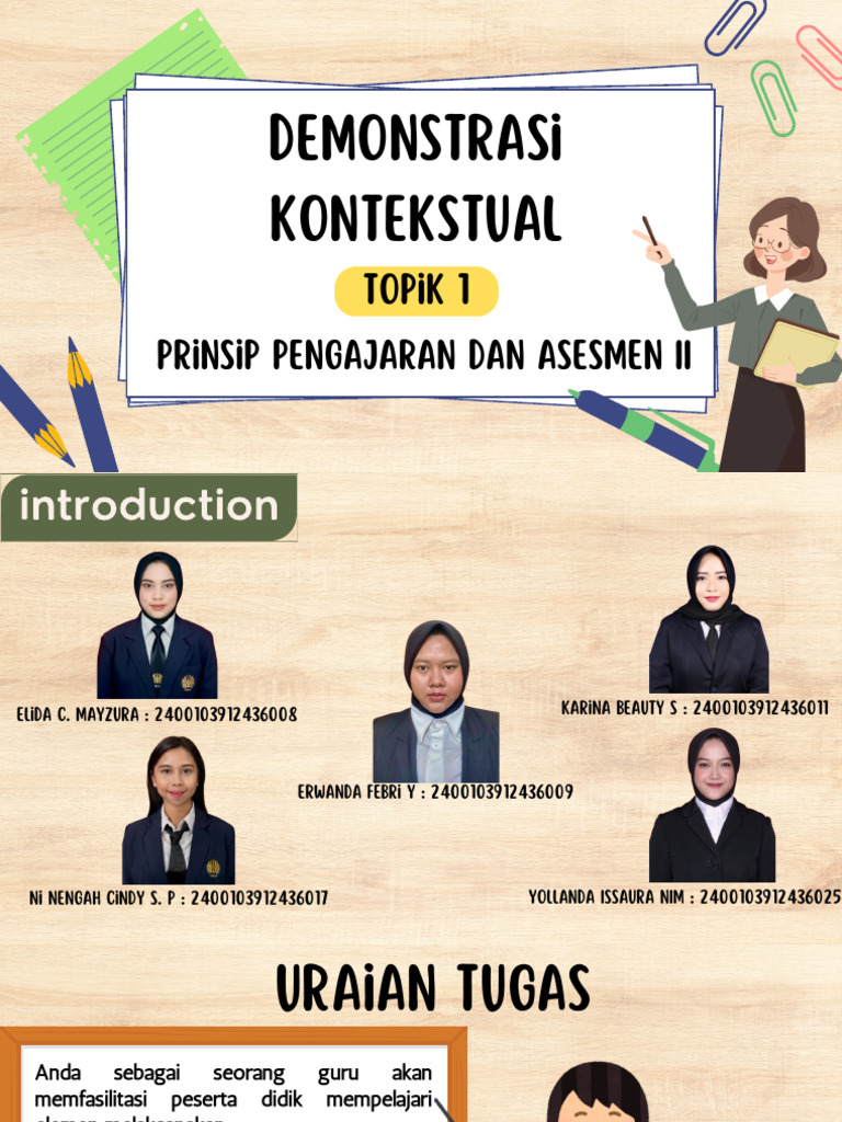 Demonstrasi Kontekstual_Topik 1_Kelompok | PDF
