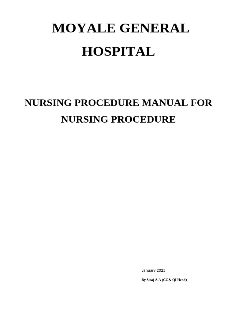 Nursing Procedure Manual Overview | PDF | Pulse | Physical Examination