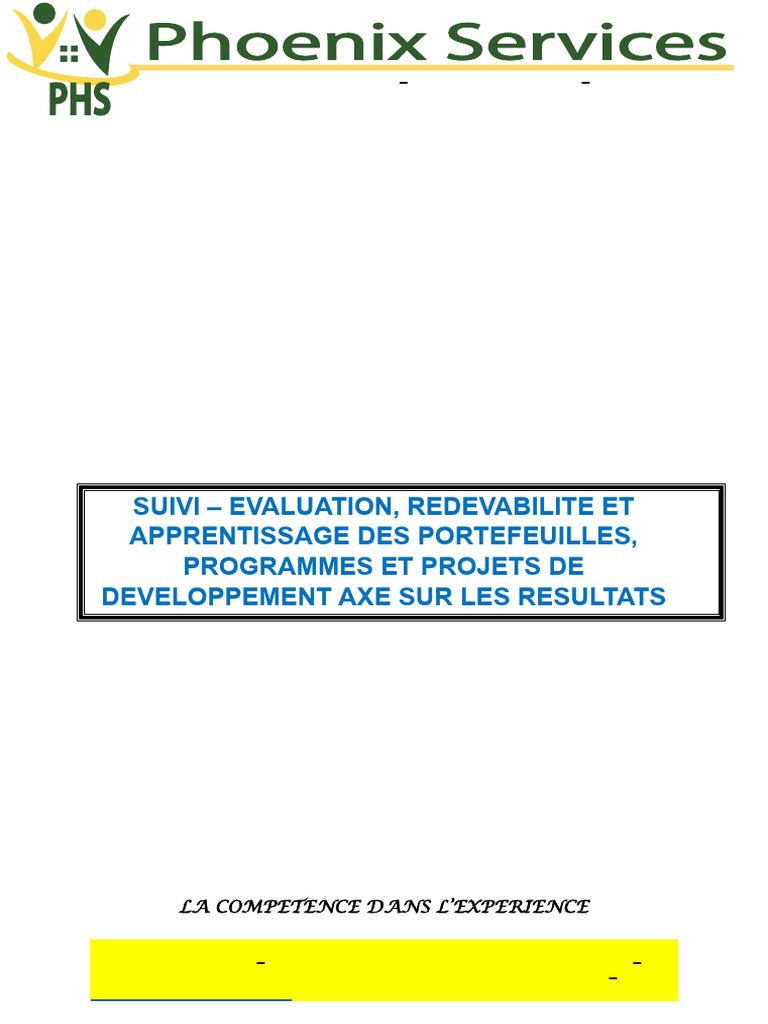Formation en Suivi et Évaluation GAR | PDF | Gestion de projet ...