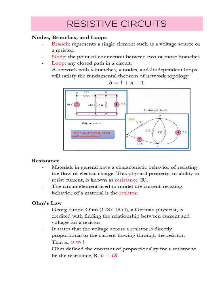 EE101 - Module 1 Reviewer (Lesson 2) | PDF | Series And Parallel ...