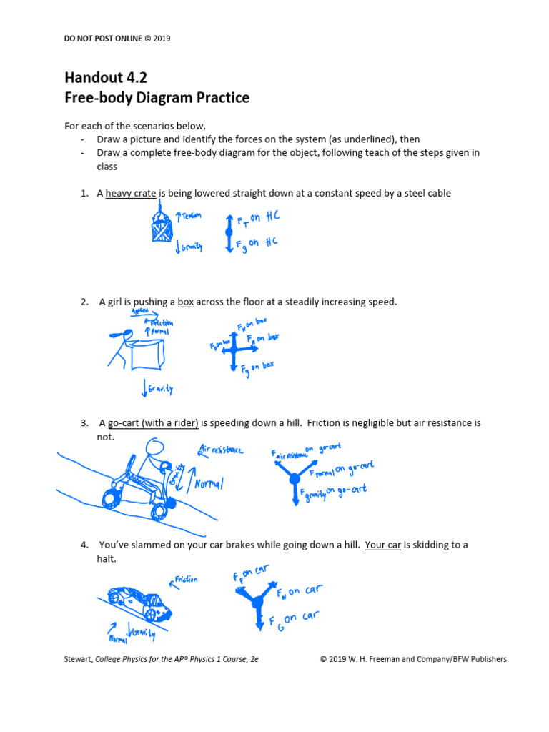 Free-Body Diagram Practice | PDF | Classical Mechanics | Physics