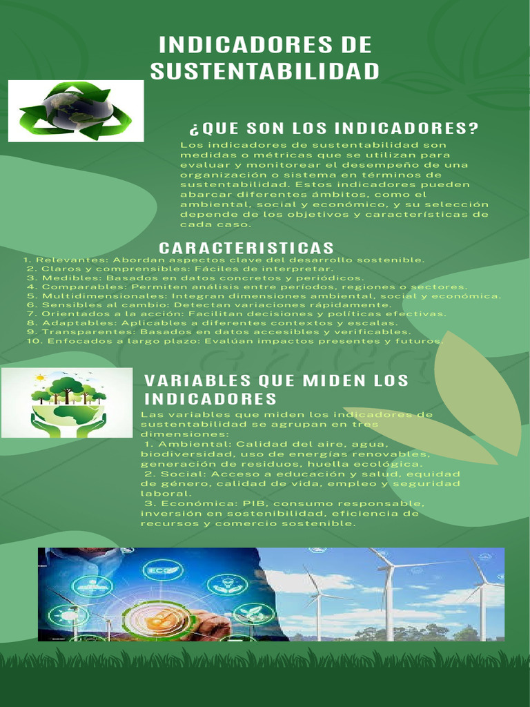 Infografia INDICADORES DE SUSTENTABILIDAD | PDF