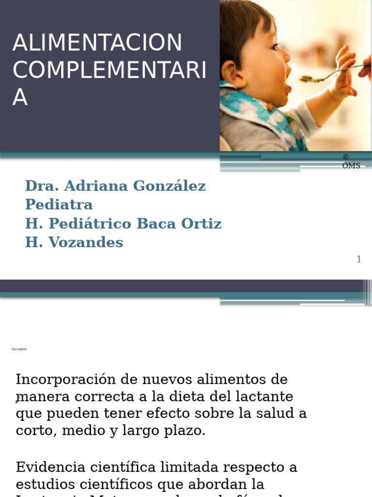 Alimentacion Complementaria | PDF | Amamantamiento | Nutrición