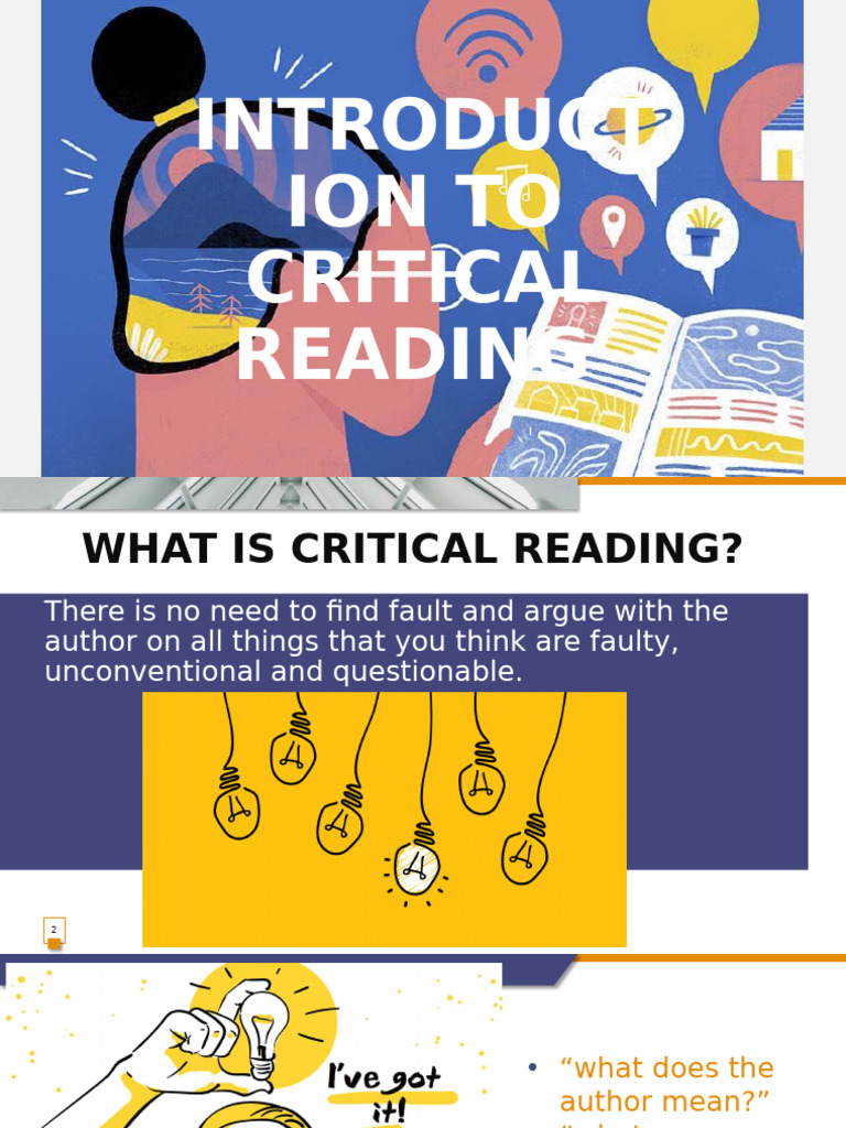 CRWT_W1 Introduction to Critical Reading 2.0 | PDF | Liberal Arts ...