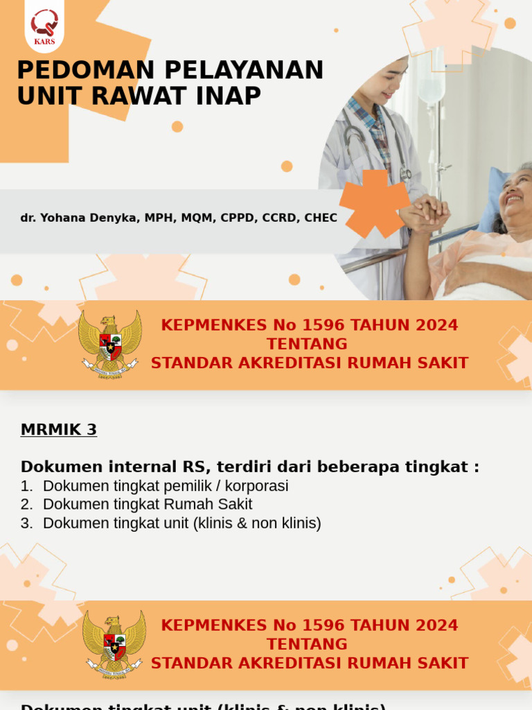 19 Jan - Pedoman Pelayanan Unit Rawat Inap | PDF