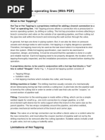 Hot Tapping Safety Procedure Checklist | PDF | Welding | Construction