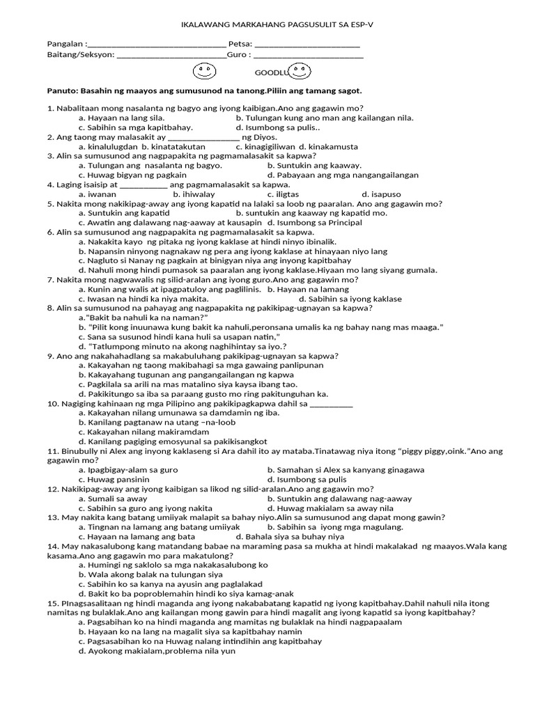 PT - Esp 5 - Q2 | PDF