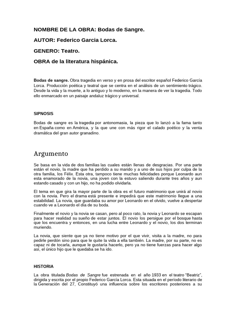 Bodas de Sangre | PDF