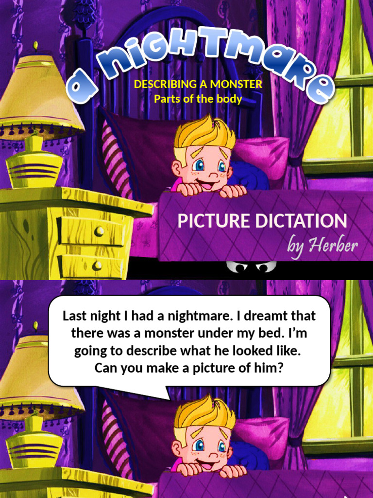 A Nightmare Fun Activities Games Picture Description Exercises - 70037 ...