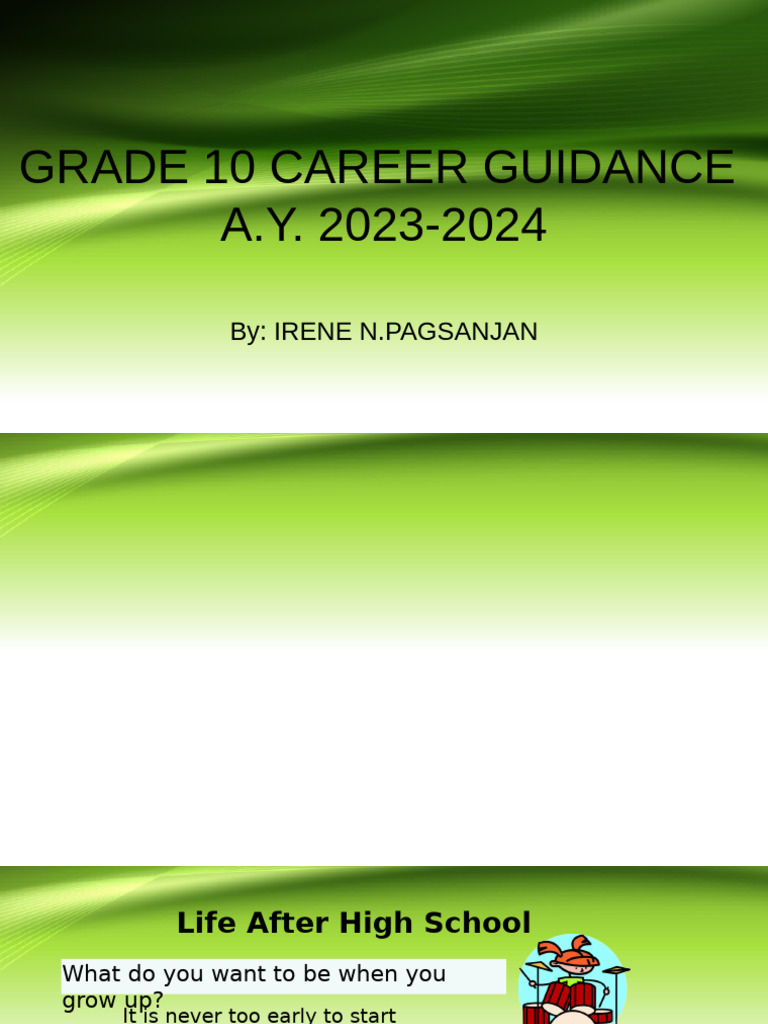 Grade 10 Career Guidance2023 | PDF