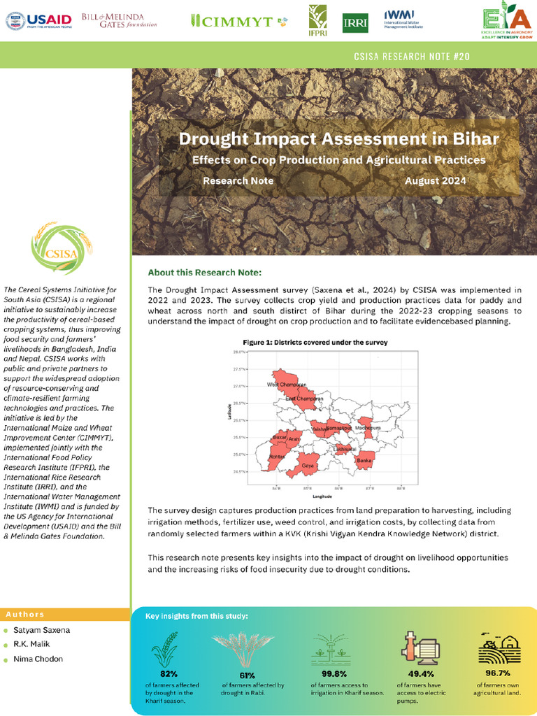 Bihar Drought Impact on Farmers | PDF | Agriculture | Drought