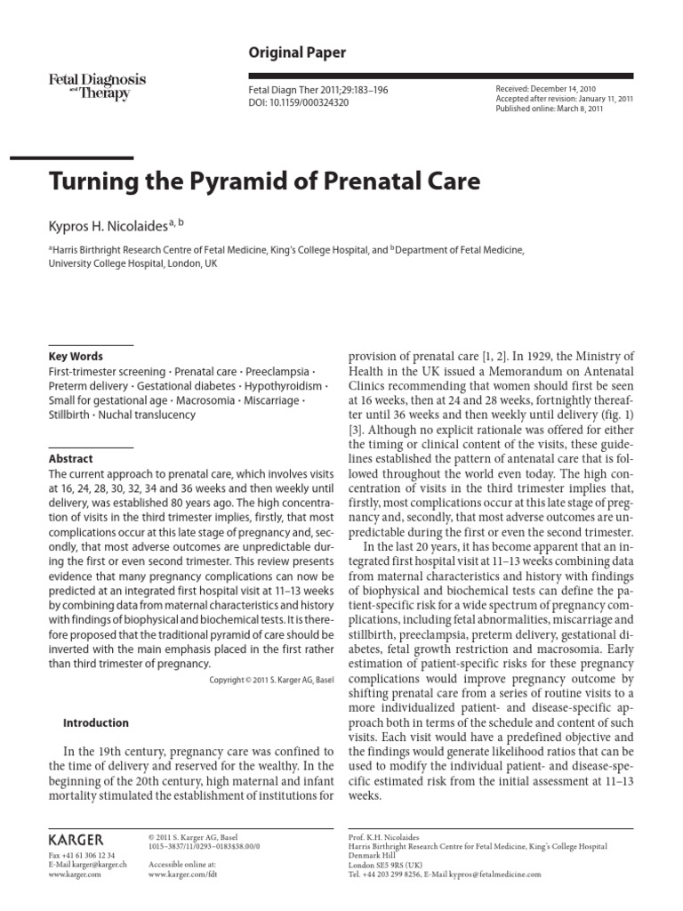 Turning The Pyramid of Prenatal Care | PDF | Gestational Diabetes ...