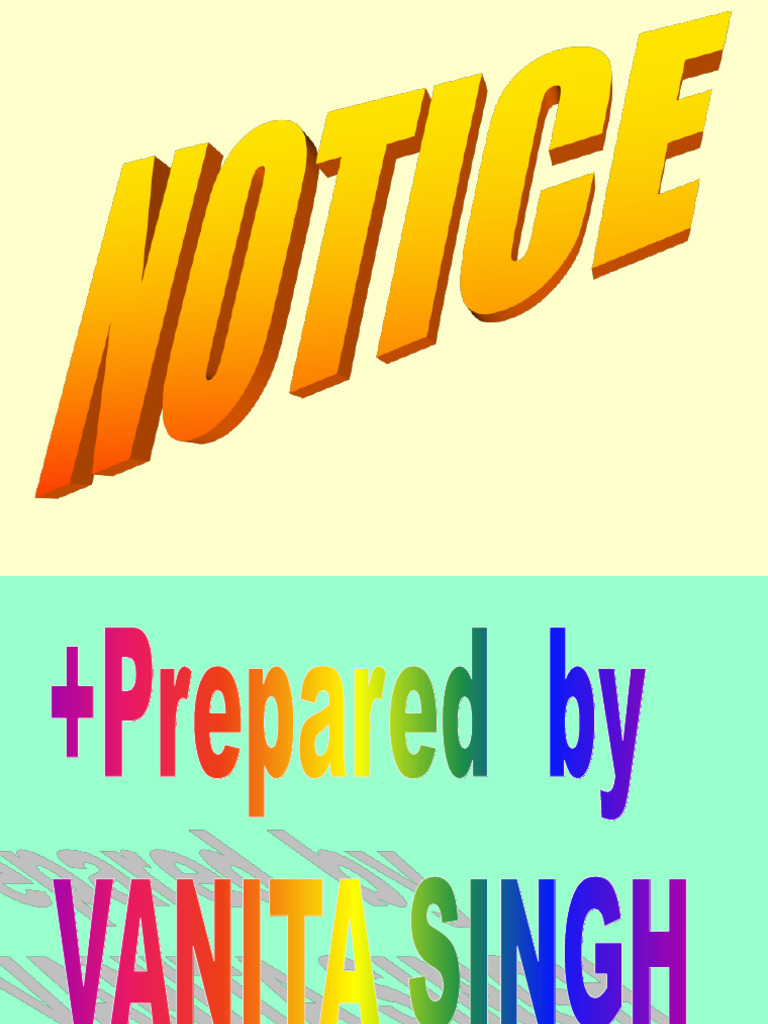 Notice Writing Guidelines and Format | PDF