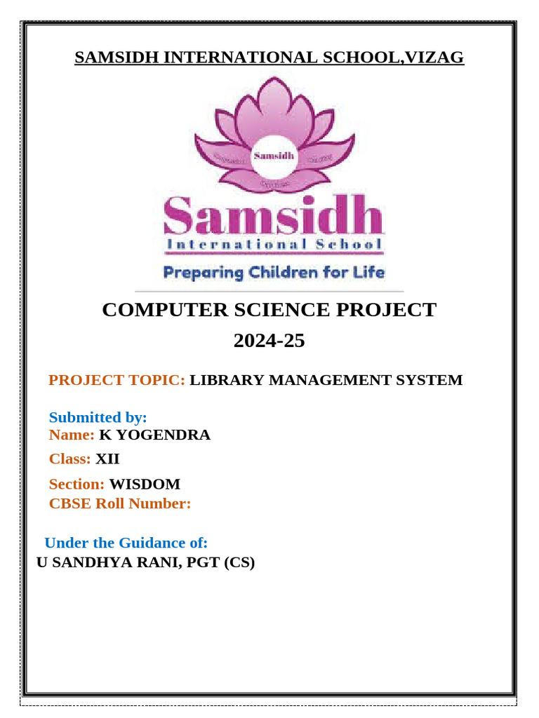 Project (Grade-12) | PDF