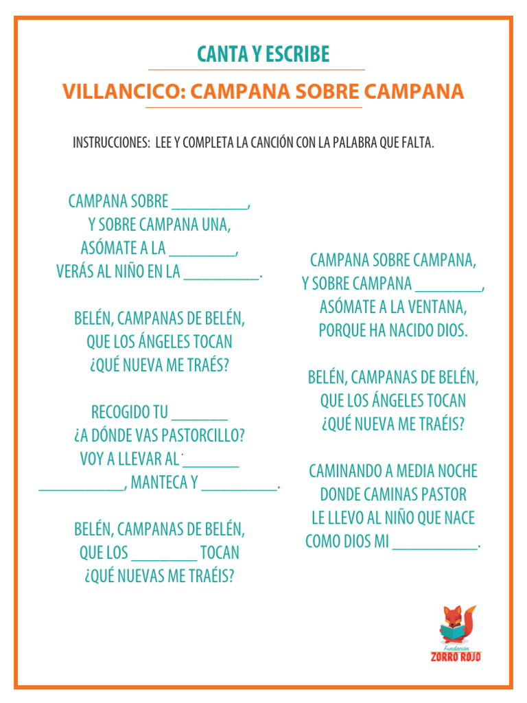 Villancico "Campana sobre Campana" | PDF