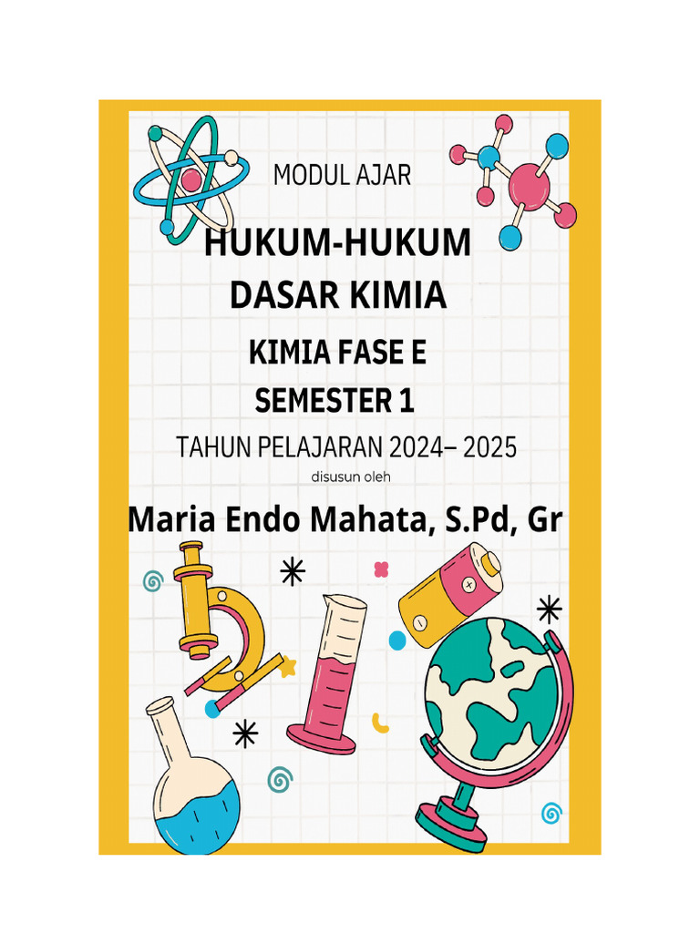 Modul Hukum Dasar Kimia SMA | PDF