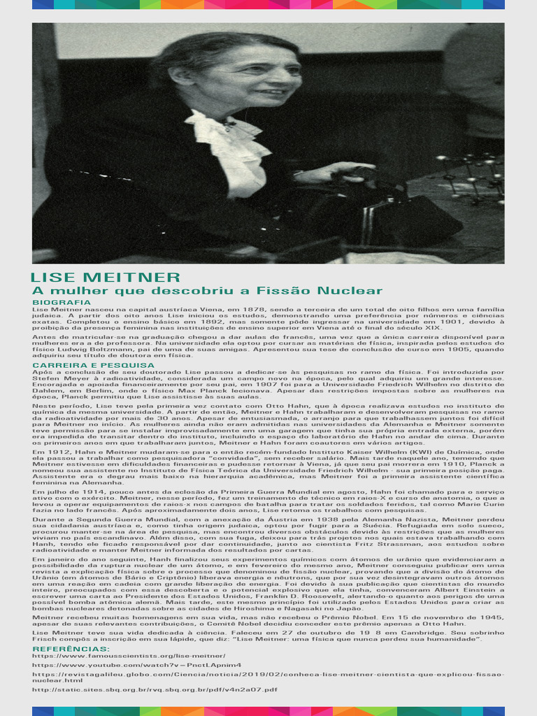 Lise Meitner: Pioneira da Fissão Nuclear | PDF