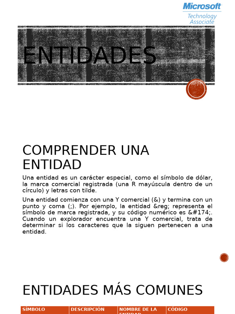 Entidades en HTML | PDF