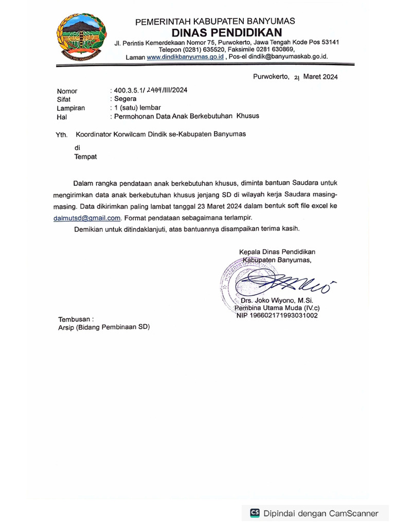 Permohonan Data ABK | PDF