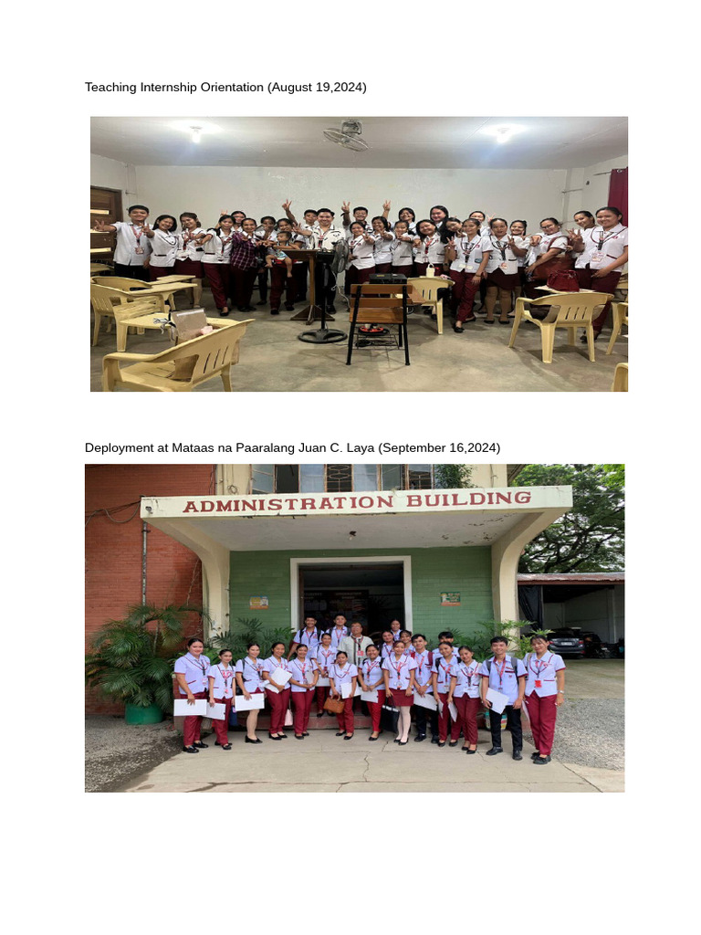 Teaching Internship Orientation | PDF