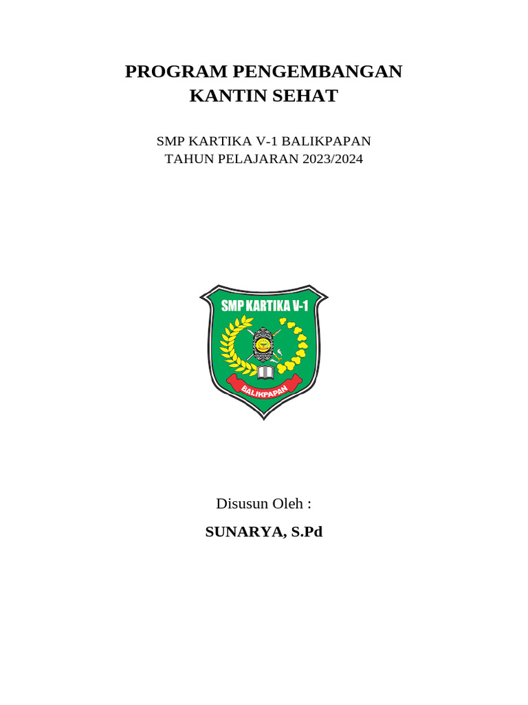 PROGRAM KANTIN SEHAT | PDF