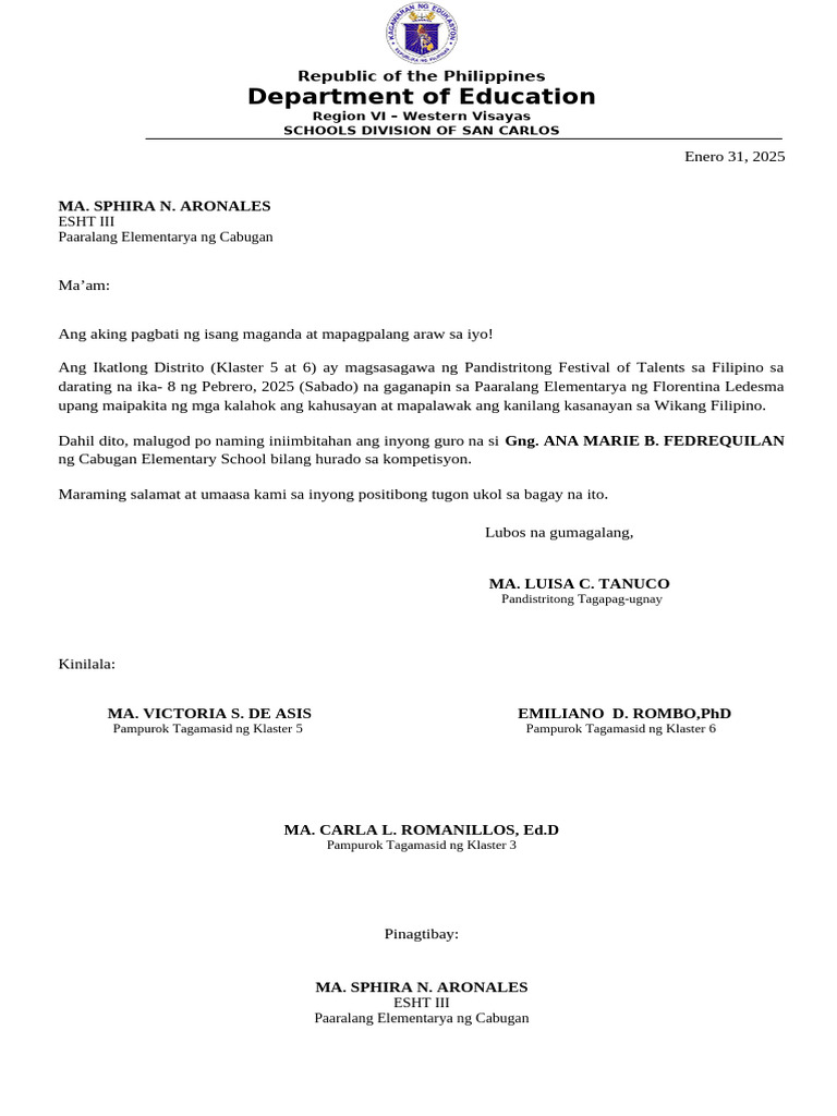 PRESSCON Invitation Letter | PDF