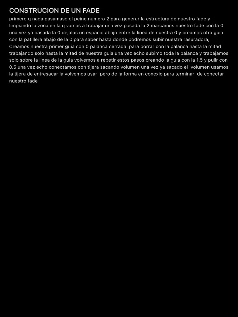 Construcion de Un Fade | PDF