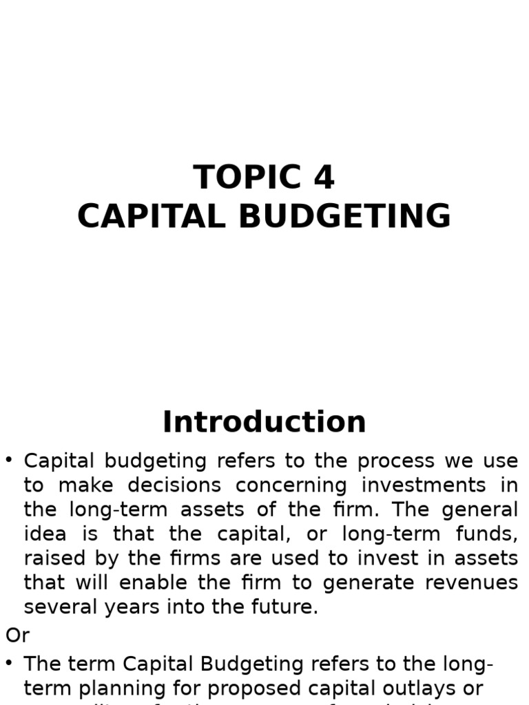 Capital Budgeting Techniques Explained | PDF | Internal Rate Of Return ...