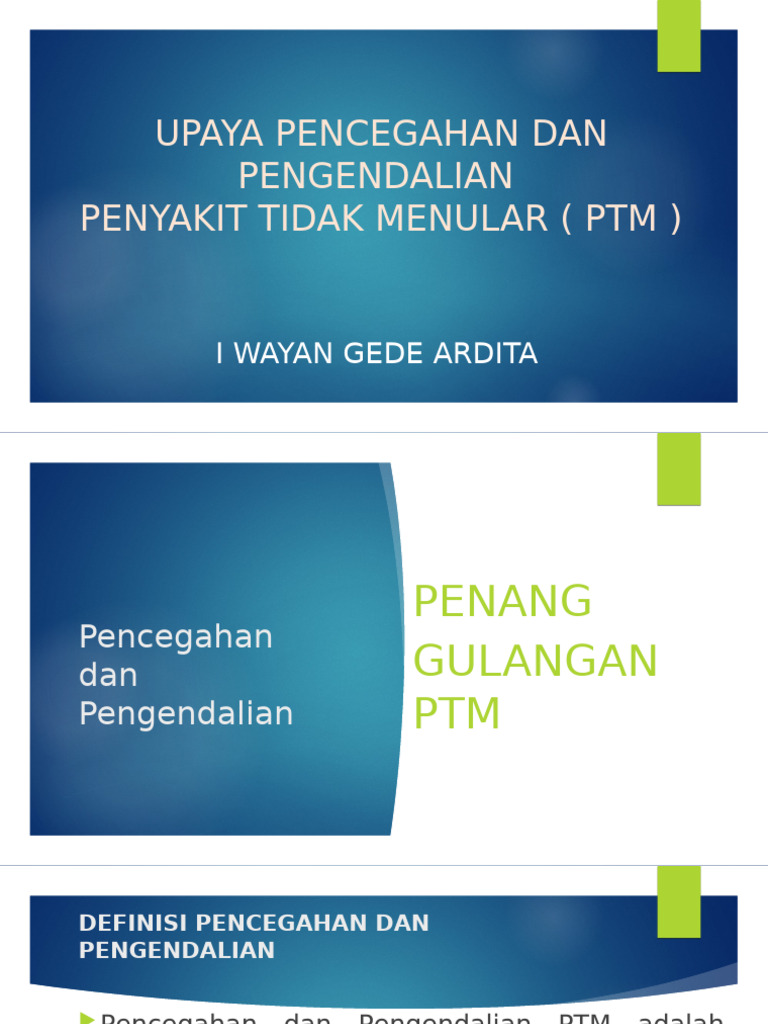 Pencegahan Dan Pengendalian PTM Terpadu | PDF