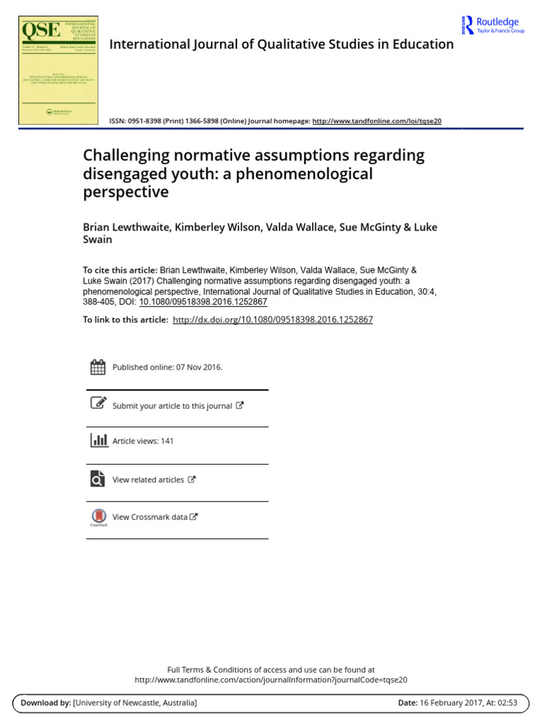 Challenging Normative Assumptions in Education | PDF | Methodology ...