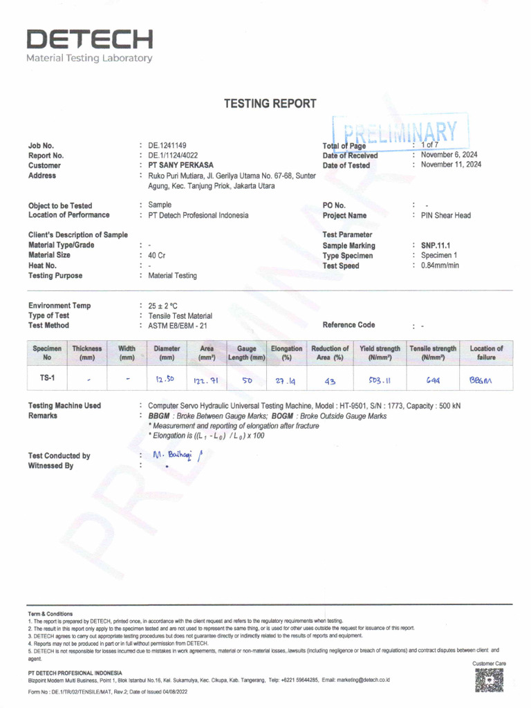 DE.1-1124-4022 (SNP) Preliminary Update 1 | PDF