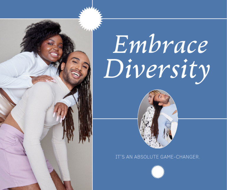Blue Modern Embrace Diversity Facebook Post | PDF