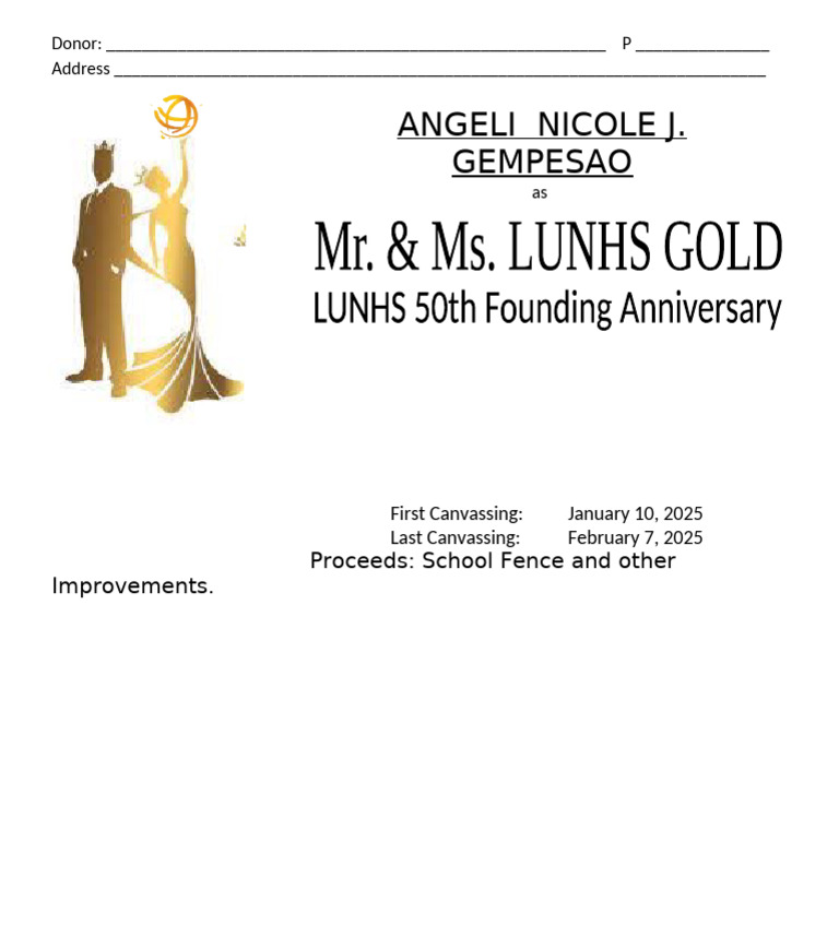 Envelopes (Solicitation - MARINA - LUNHS - Gold | PDF