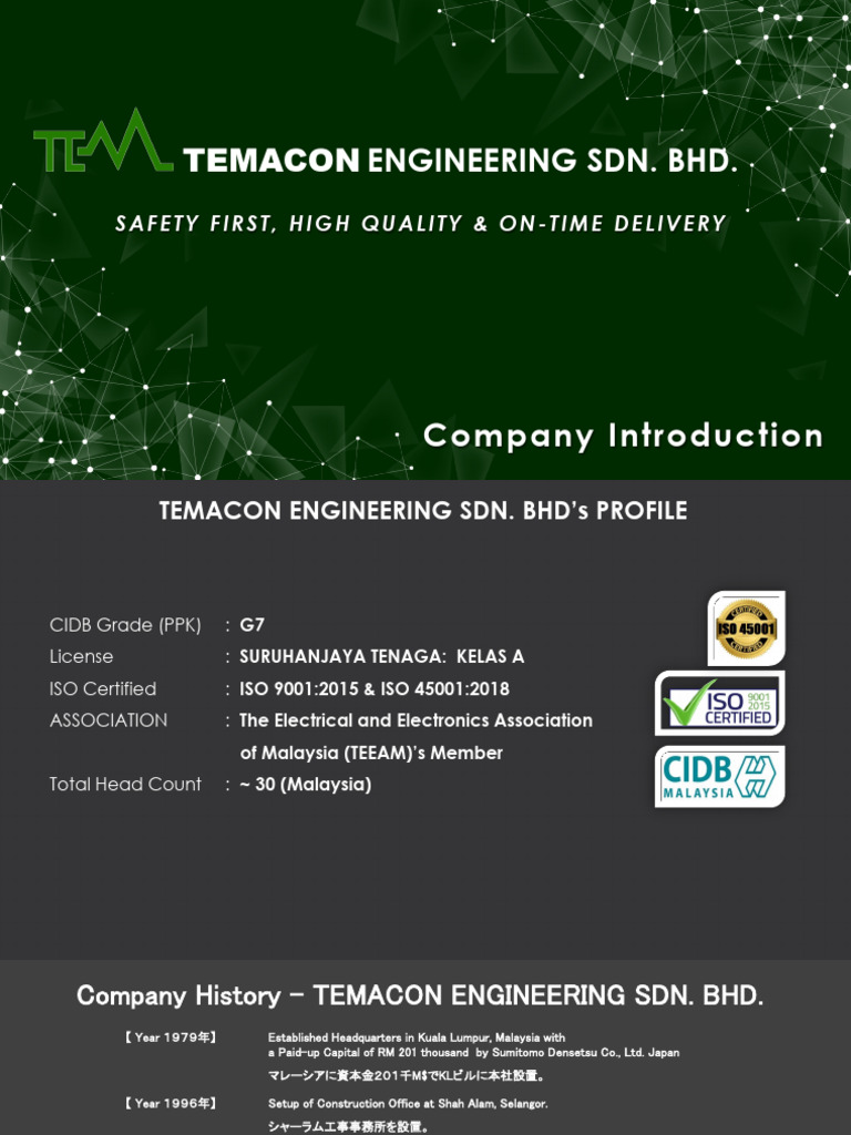 Temacon Company Brief (Data Center) - Y2024 | PDF | Power Supply | Photovoltaic System