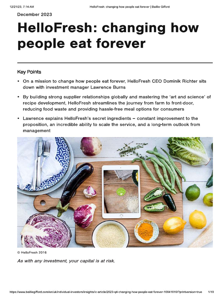 Hello Fresh | PDF