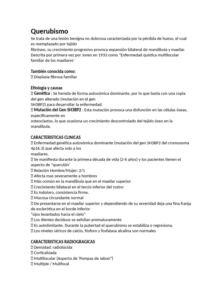Querubismo: Características y Diagnóstico | PDF