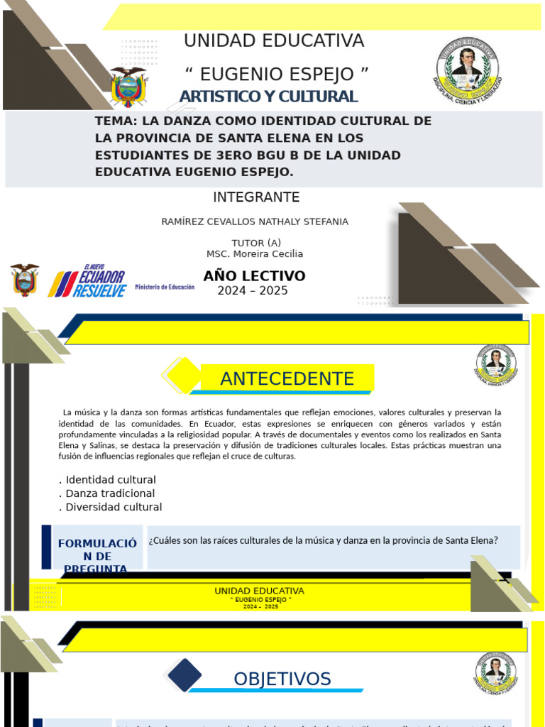 TRABAJO ACADÉMICO - PROYECTO DE GRADO UEEE (1) Ramírez Nathaly | PDF | Bailes | Tradiciones
