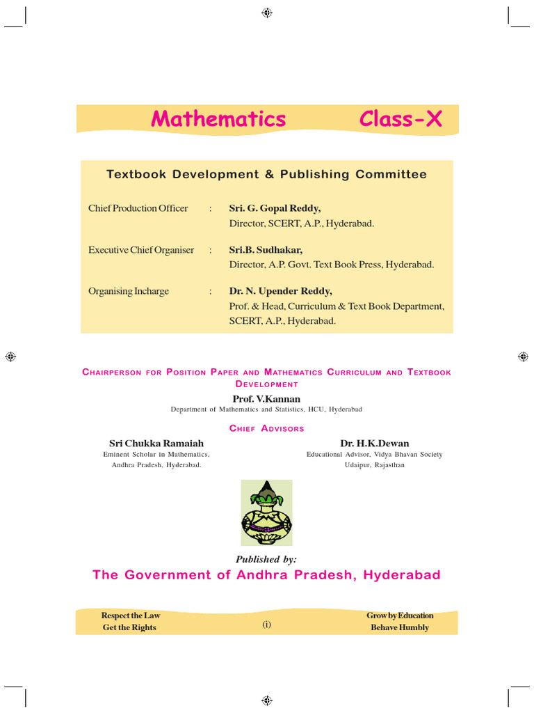 10th Class Maths Textbook PDF Part1 | PDF | Numbers | Rational Number