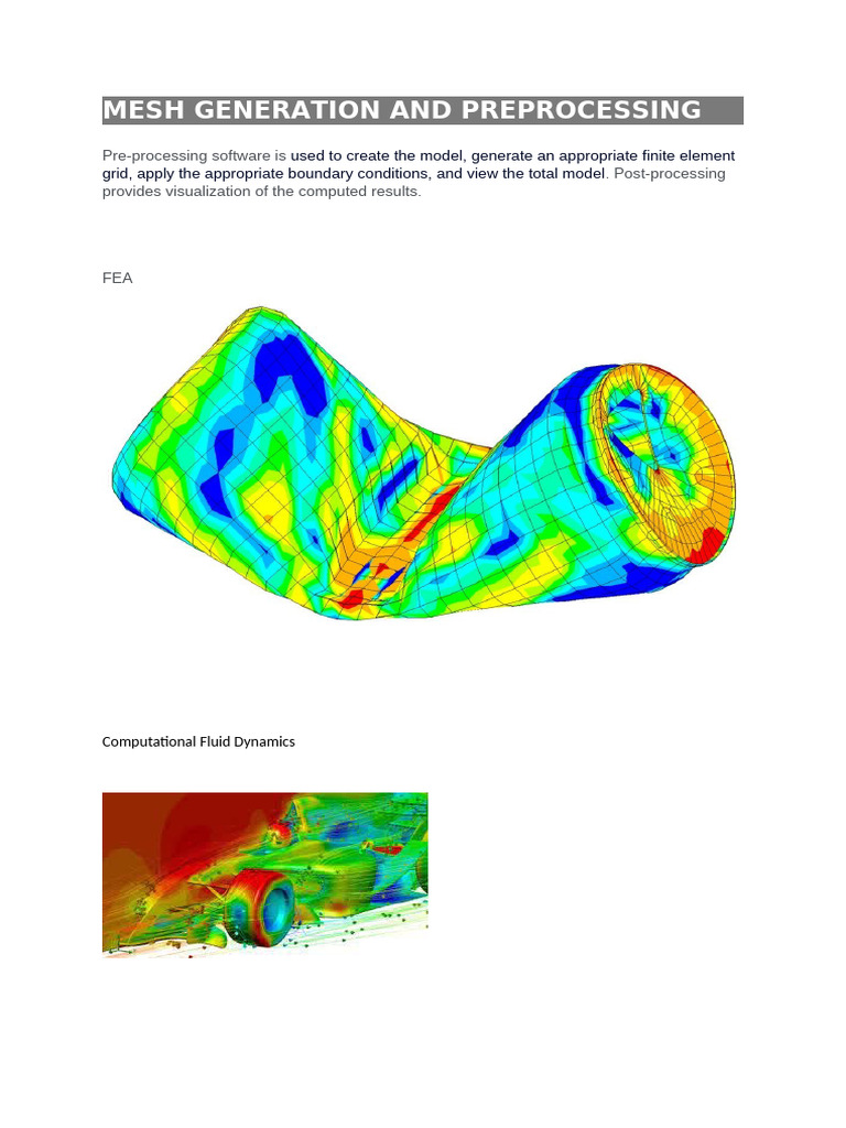 Mesh Generation and Preprocessing | PDF