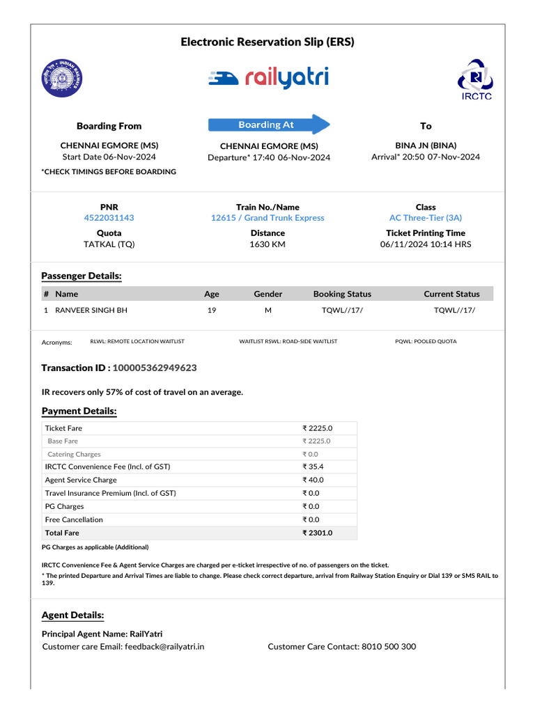 Ticket 4 | PDF | Identity Document