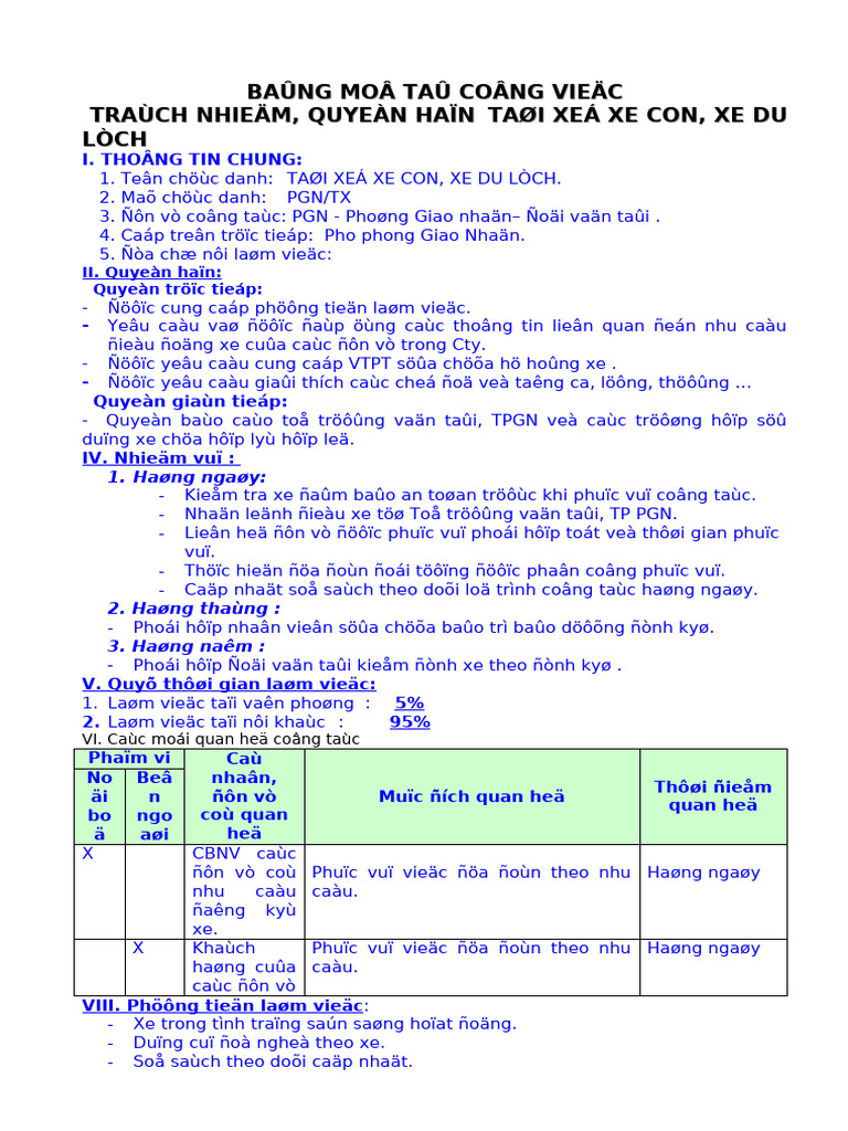 5 MTCV Tai Xe Xe Con, Xe Du Lich | PDF