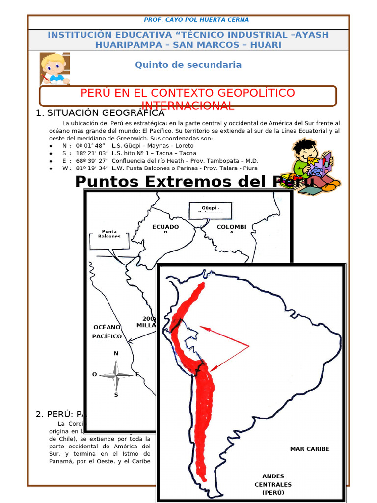 E - Perú-en-el-Contexto-Geopolítico-Internacional-para-Quinto-Grado-de-Secundaria | PDF | Perú ...