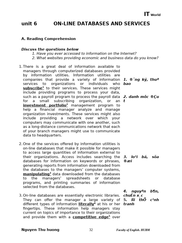 Unit 6 OnlineDatabase | PDF | Databases | Computing Unit 6 OnlineDatabase | PDF | Databases | Computing