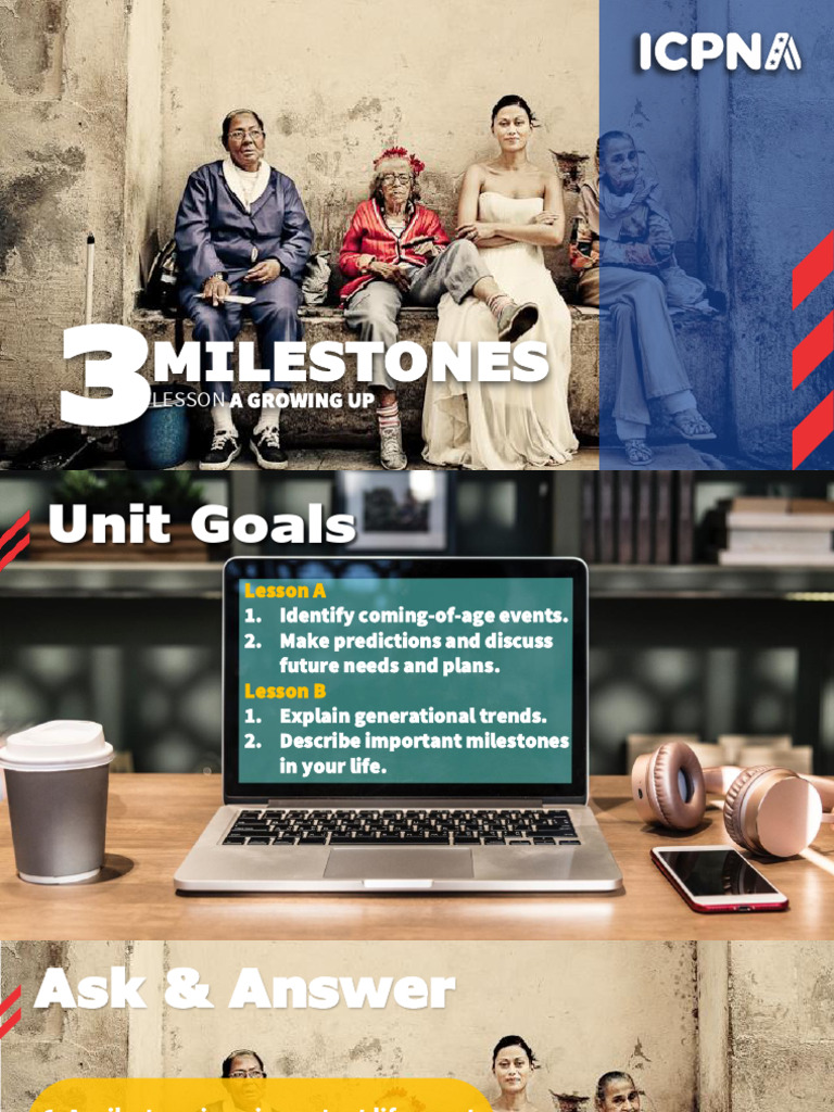 I01 - Unit 03 Milestones - Lesson A | PDF | Adolescence | Linguistics