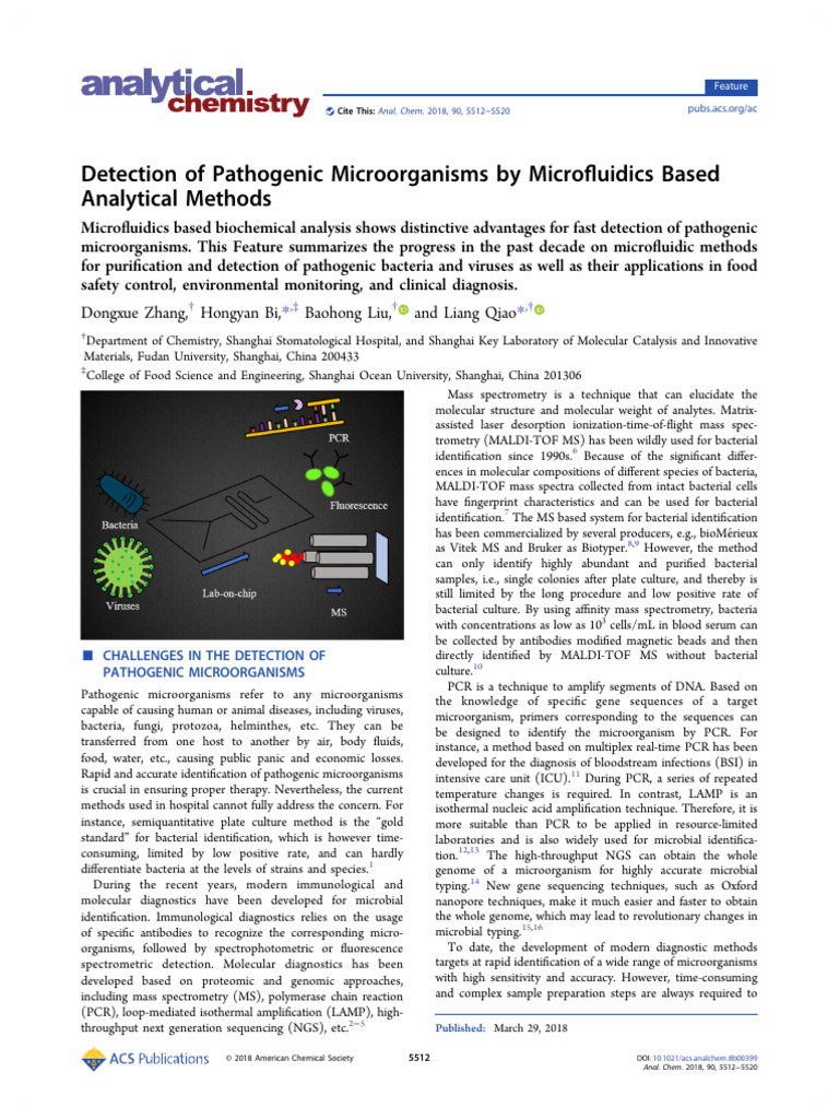 Zhang Et Al. - 2018 - Detection of Pathogenic Microorganisms by ...