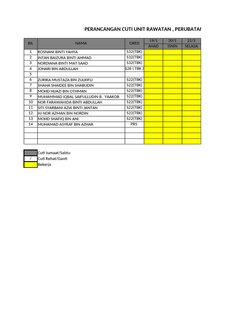 Cuti Urpp 2025 | PDF