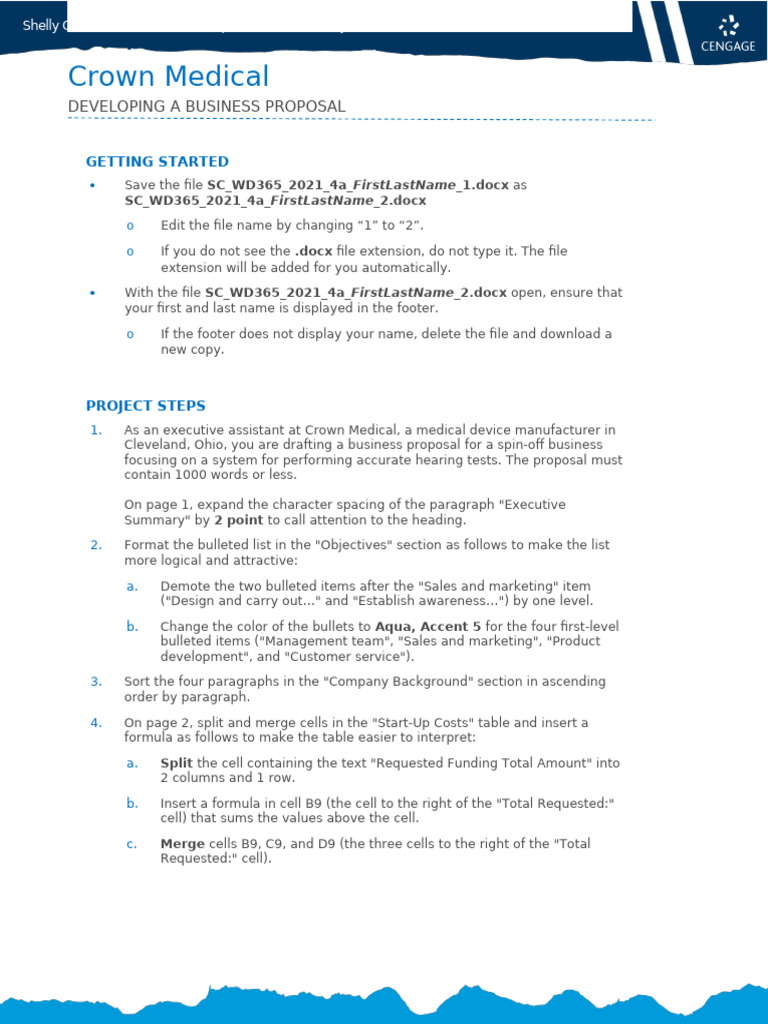 Business Proposal Formatting Guide Pdf Software Computing